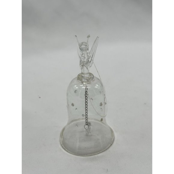 Unknown | Accents | Vintage Glass Bell With Glass Angel On Top Dinner ...